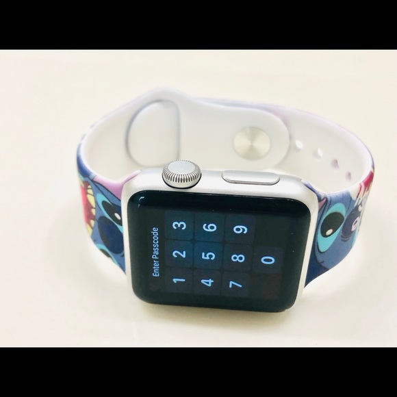 Disney | Accessories | 384mm Disney Stitch Apple Watch Silicone Band ...